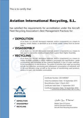 ABOUT US - Aviation International Recycling