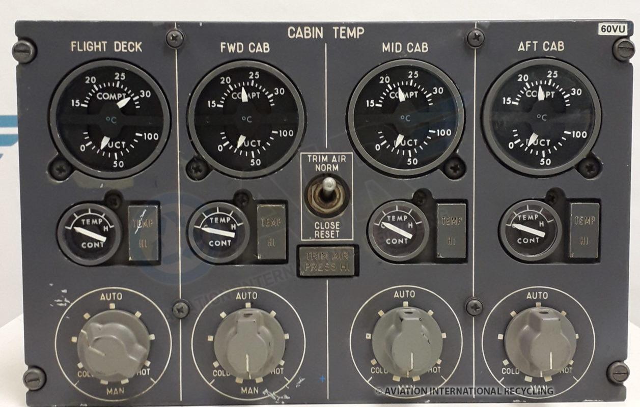 CABIN TEMPERATURE CONTROL PANEL - Aviation International Recycling