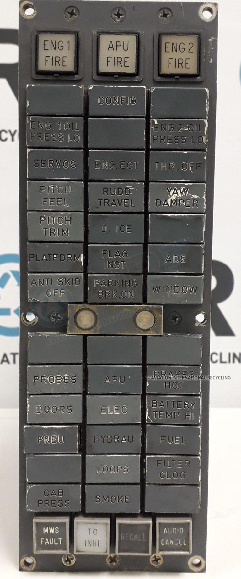 MASTER WARNING PANEL - Aviation International Recycling